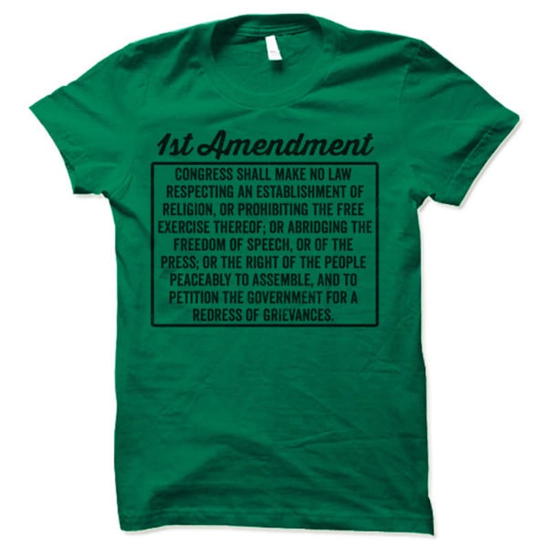 1st Amendment T Shirt, Free Speech Shirt, First Amendment Tee ...