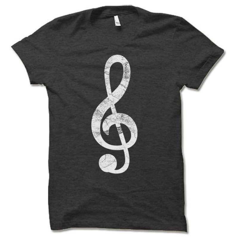 Retro Treble Clef T Shirt Musician Tshirt G-clef Shirts - Etsy