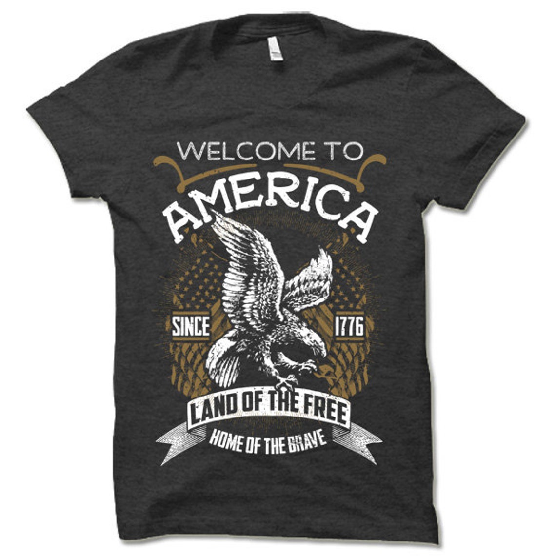 America T-shirt. USA Shirt. Cool Patriotic T-shirt. Land of - Etsy