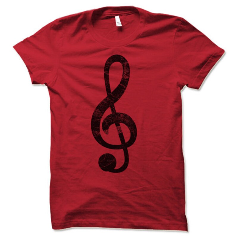 Retro Treble Clef T Shirt Musician Tshirt G-clef Shirts - Etsy