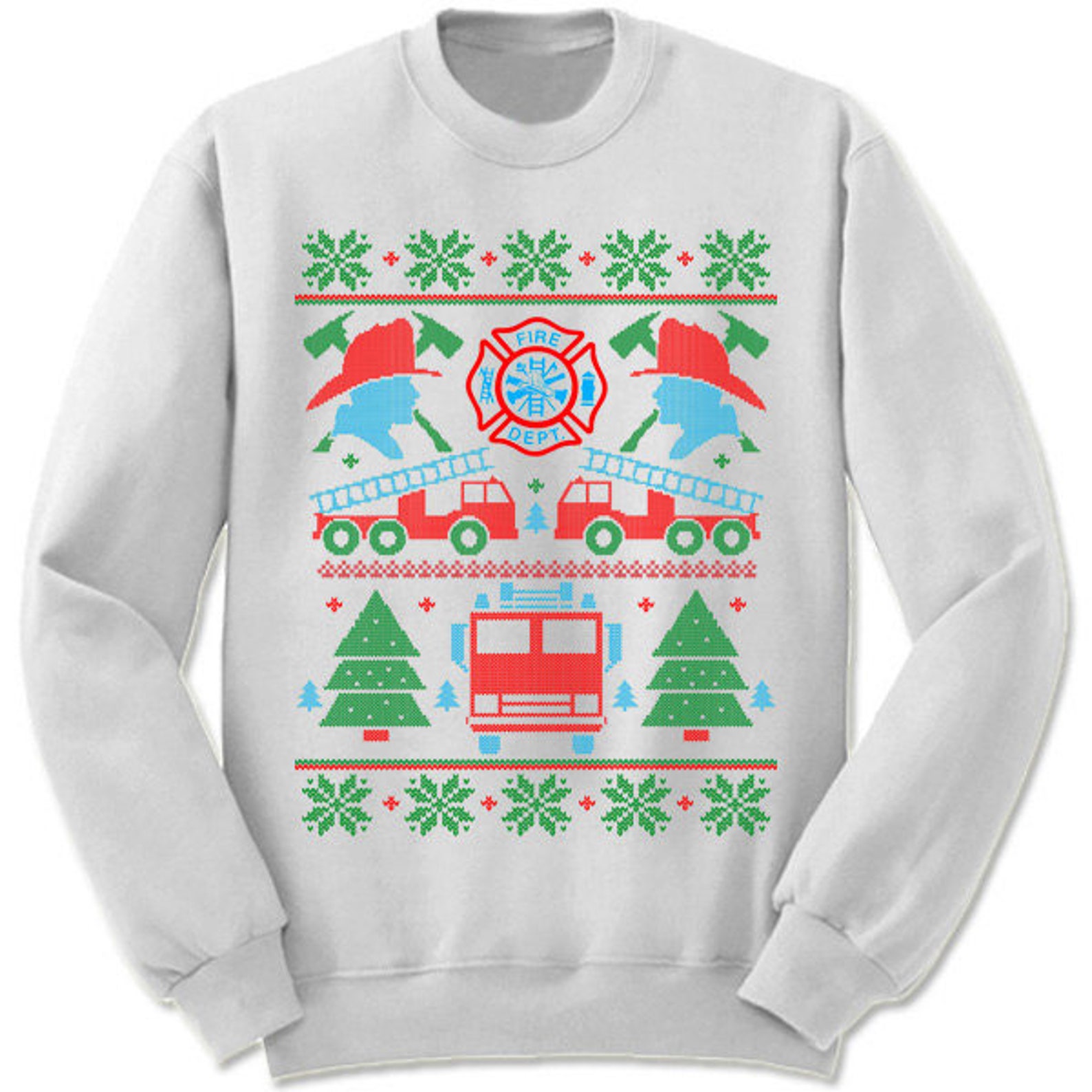 Firemen Christmas Gift Fireman Christmas Sweater Fireman | Etsy