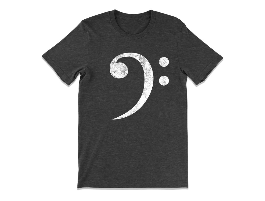 Retro Bass Clef T Shirt, Musician Shirt, Bass Clef Shirts, Music Lover ...