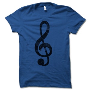 Retro Treble Clef T Shirt | Musician Tshirt | G-clef Shirts | High ...