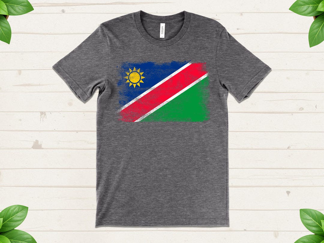 Namibia Flag T-shirt, Distressed Namibian Pride Shirt, Unisex National ...