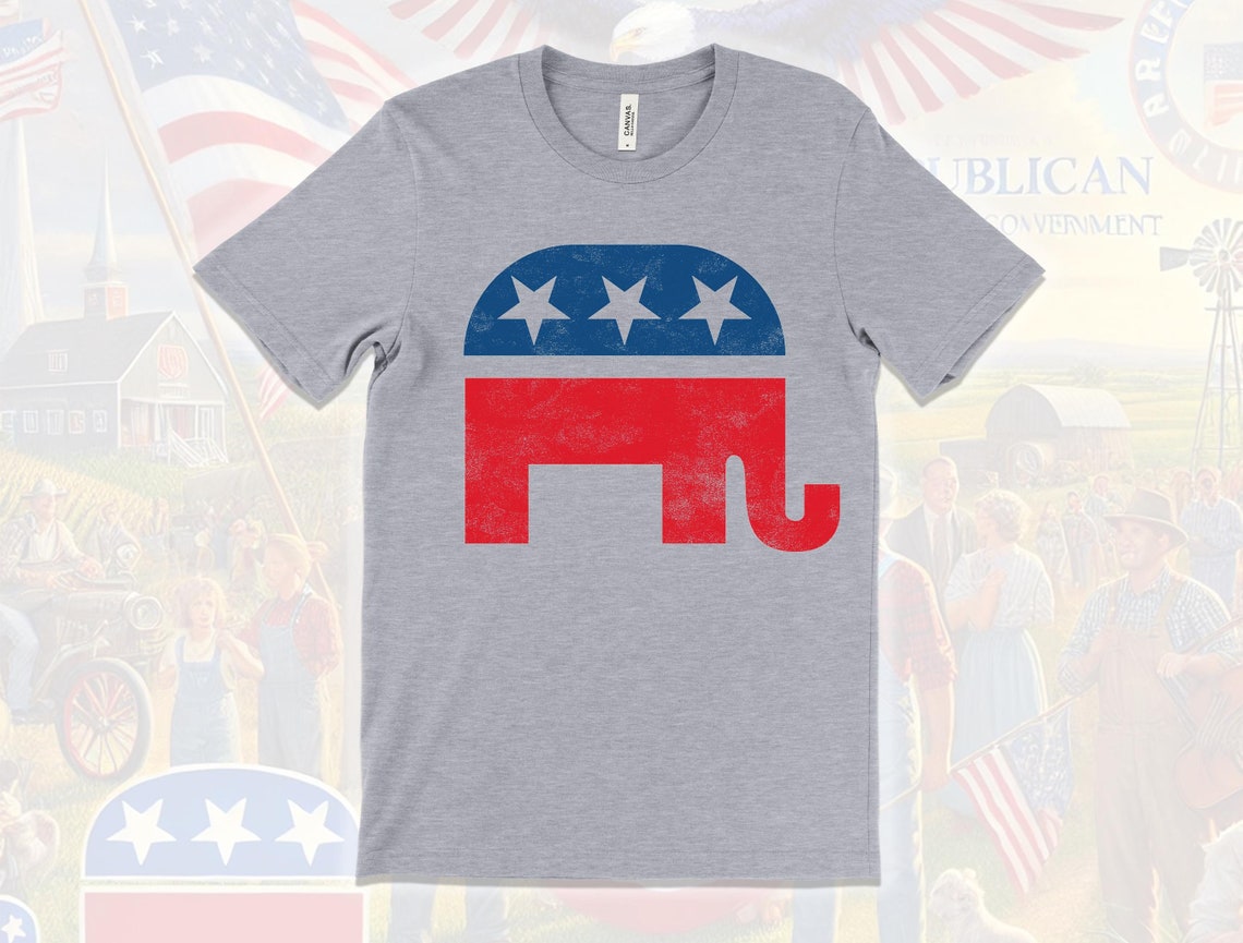 Republican Elephant T Shirt, Political T-shirt, Republican Gift Idea ...