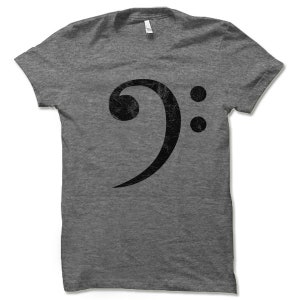 Retro Bass Clef T Shirt, Musician Shirt, Bass Clef Shirts, Music Lover ...
