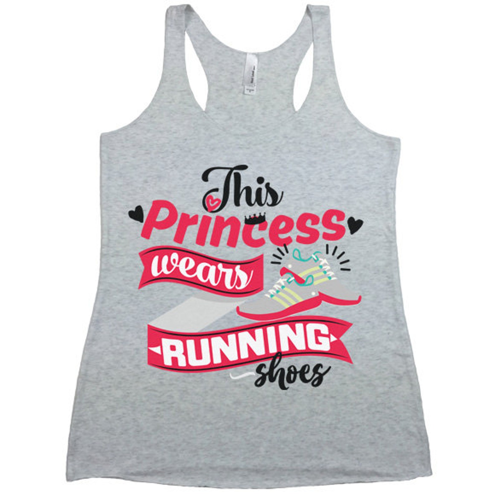 Funny Running Tank. This Princess Wears Running Shoes Tank. Racerback ...