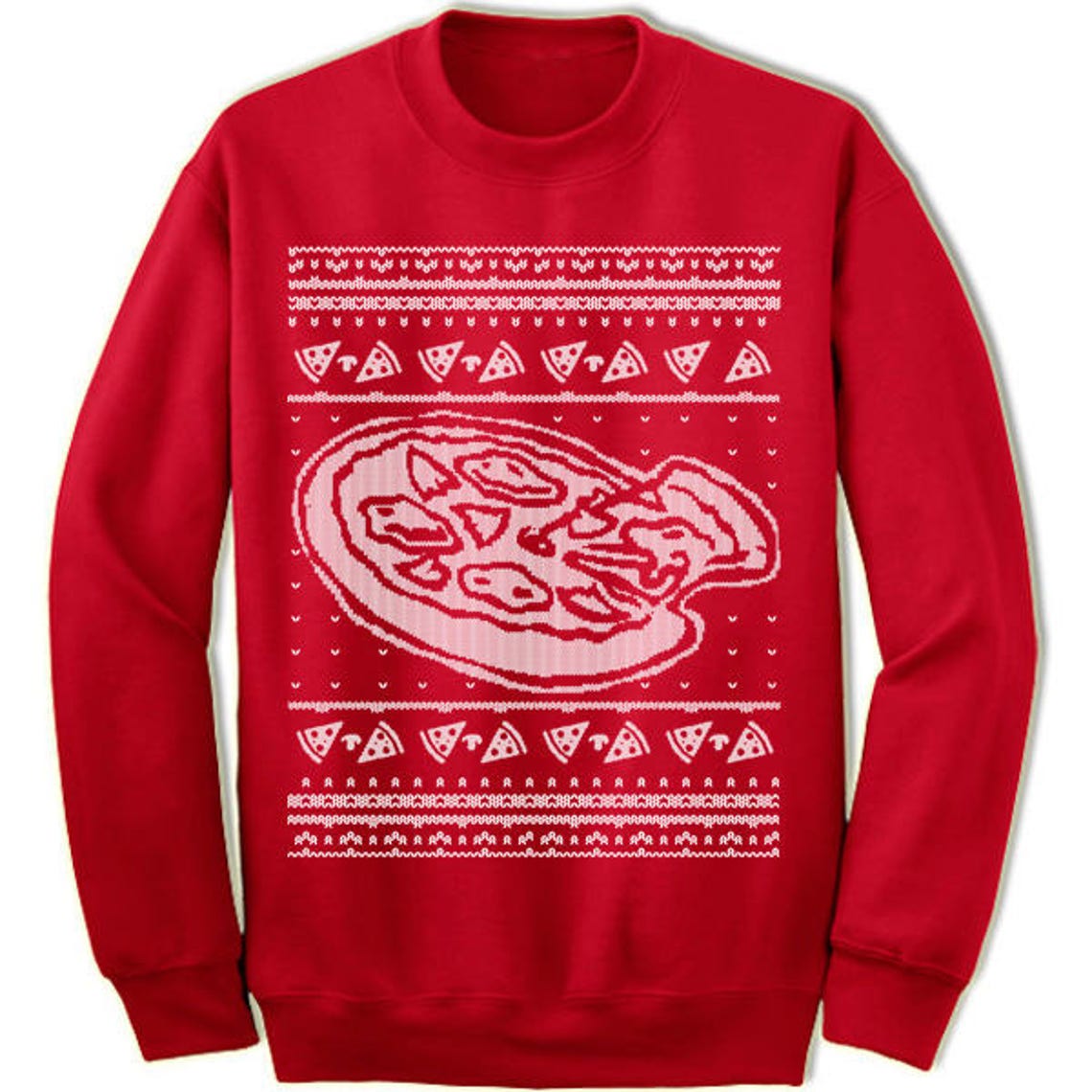 Pizza Christmas Sweater Sweatshirt. Pizza Christmas Sweatshirt. Ugly ...