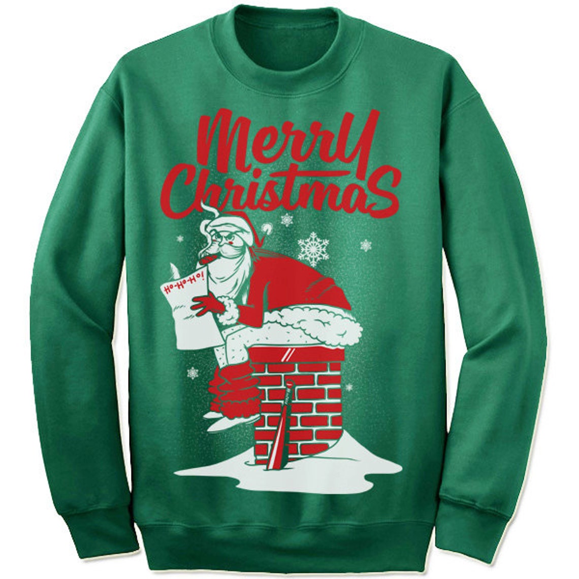 Bad Santa Christmas Sweater Sweatshirt. Ugly Jumper. Christmas - Etsy