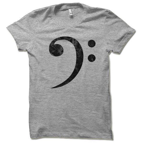 Retro Bass Clef T Shirt, Musician Shirt, Bass Clef Shirts, Music Lover ...