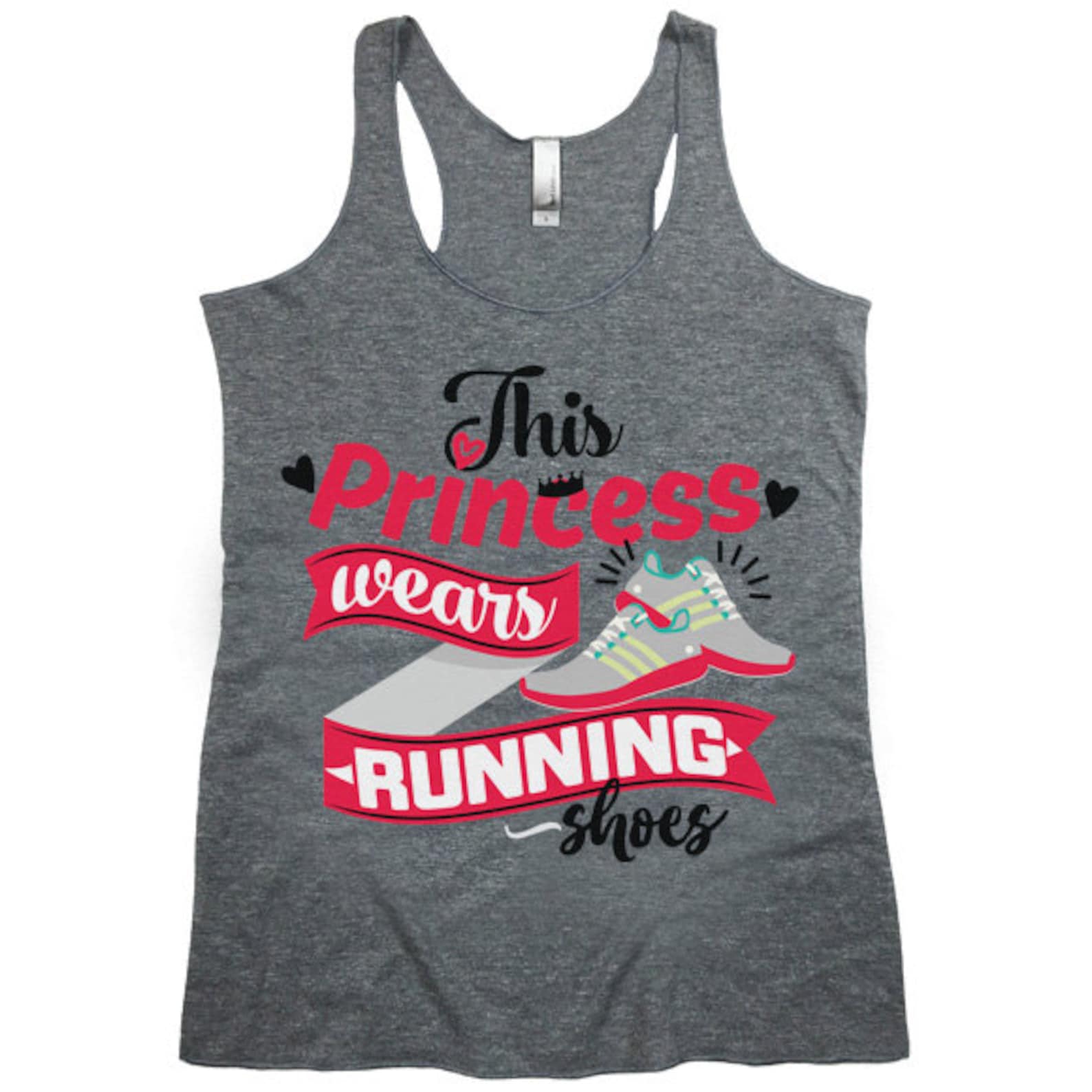 Funny Running Tank. This Princess Wears Running Shoes Tank. Racerback ...