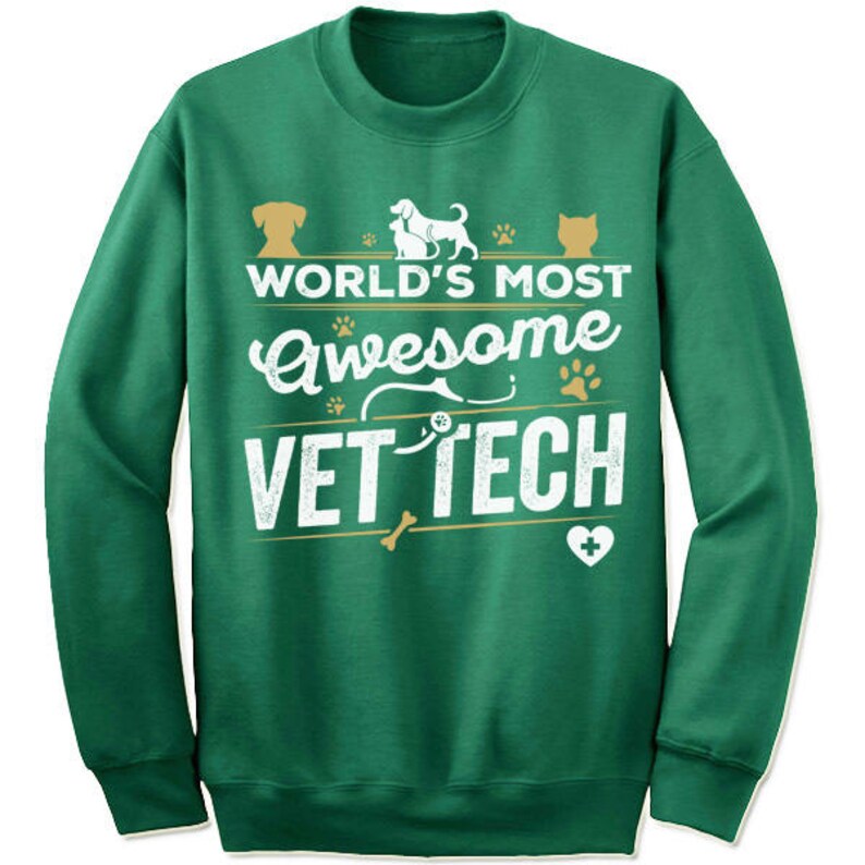 Vet Tech Sweatshirt. Fun Veterinary Technician Gift. Paraveterinary ...