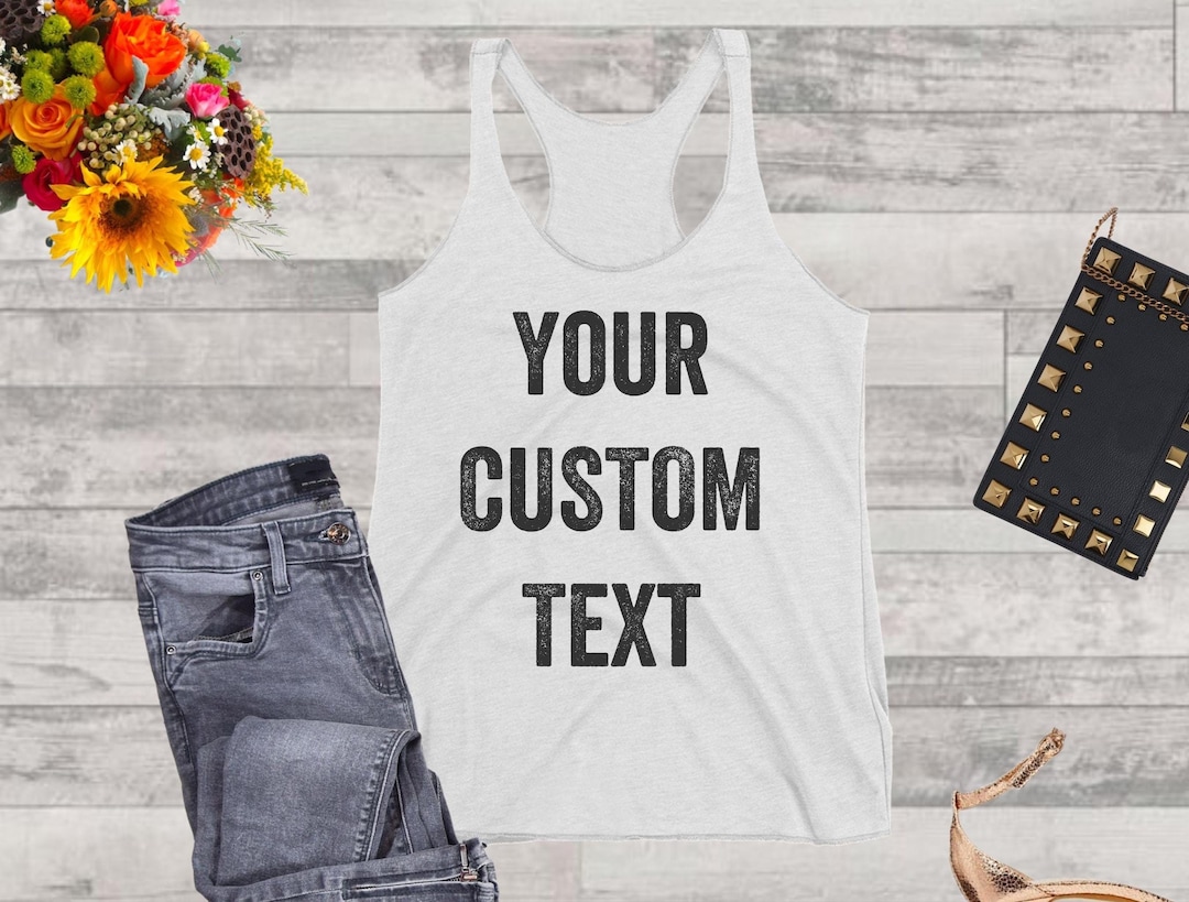 Personalized Tank Top for Women, Custom Running Tank Tops, Personalized ...