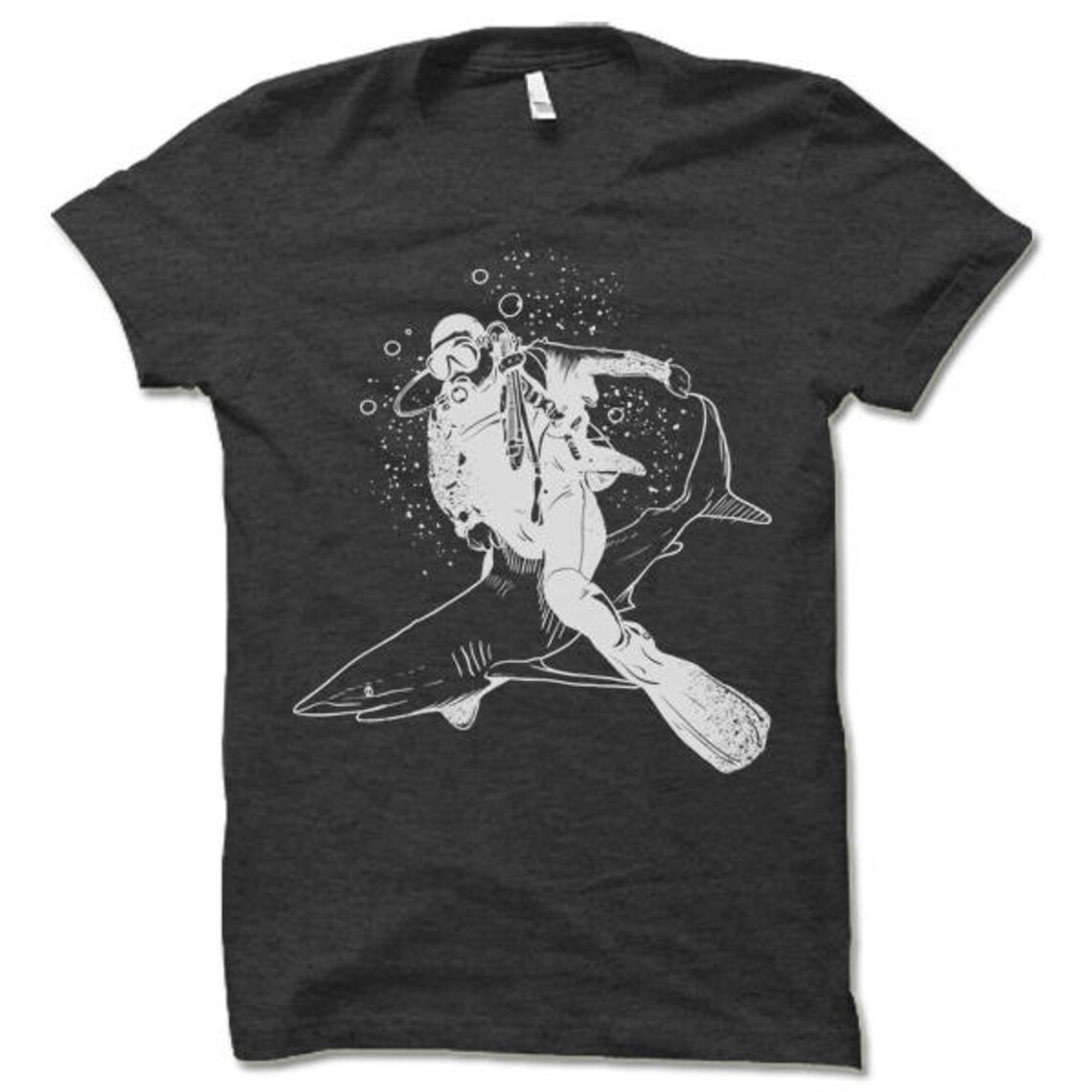 Scuba Diver T Shirt. Diver Gift. Shark Shirt. Scuba Diving Tee - Etsy