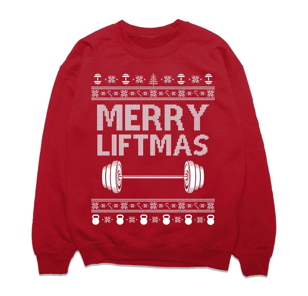 Merry Liftmas Ugly Christmas Sweatshirt, Sweater for Gym Lovers, Funny ...