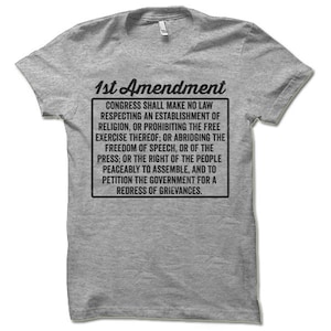 1st Amendment T Shirt, Free Speech Shirt, First Amendment Tee ...