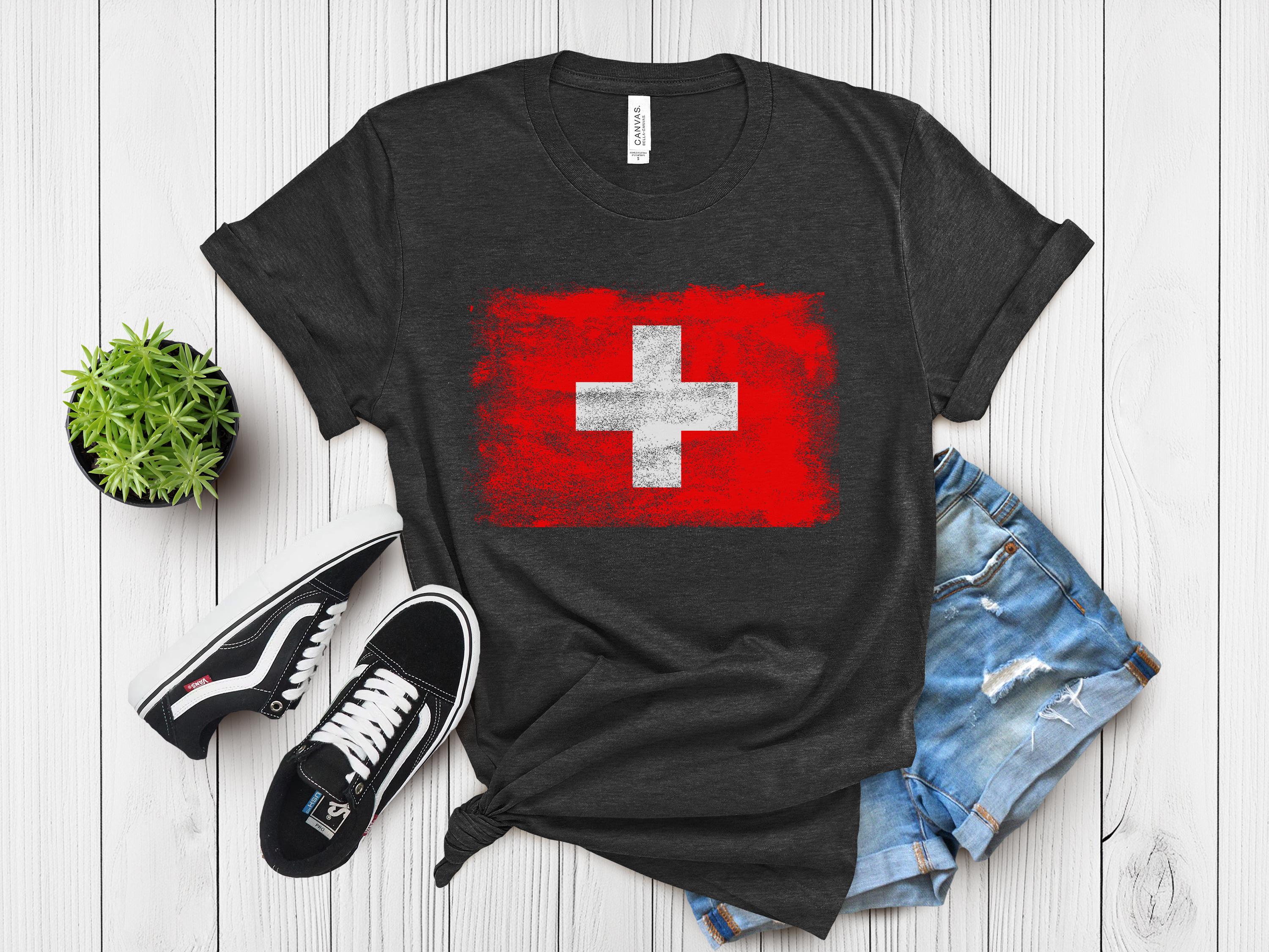 Switzerland Flag Shirt Swiss Flag T-shirt Gift for Swiss Americans ...