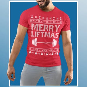 Merry Liftmas Christmas Workout Shirt, Christmas Eve Gym Workout Shirt ...