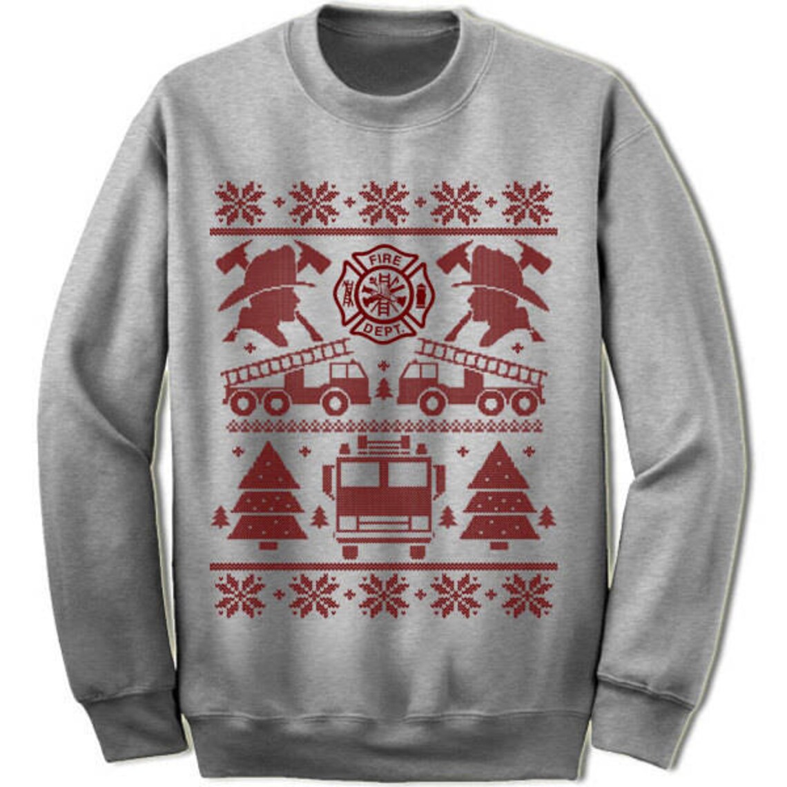 Firemen Christmas Gift Fireman Christmas Sweater Fireman | Etsy