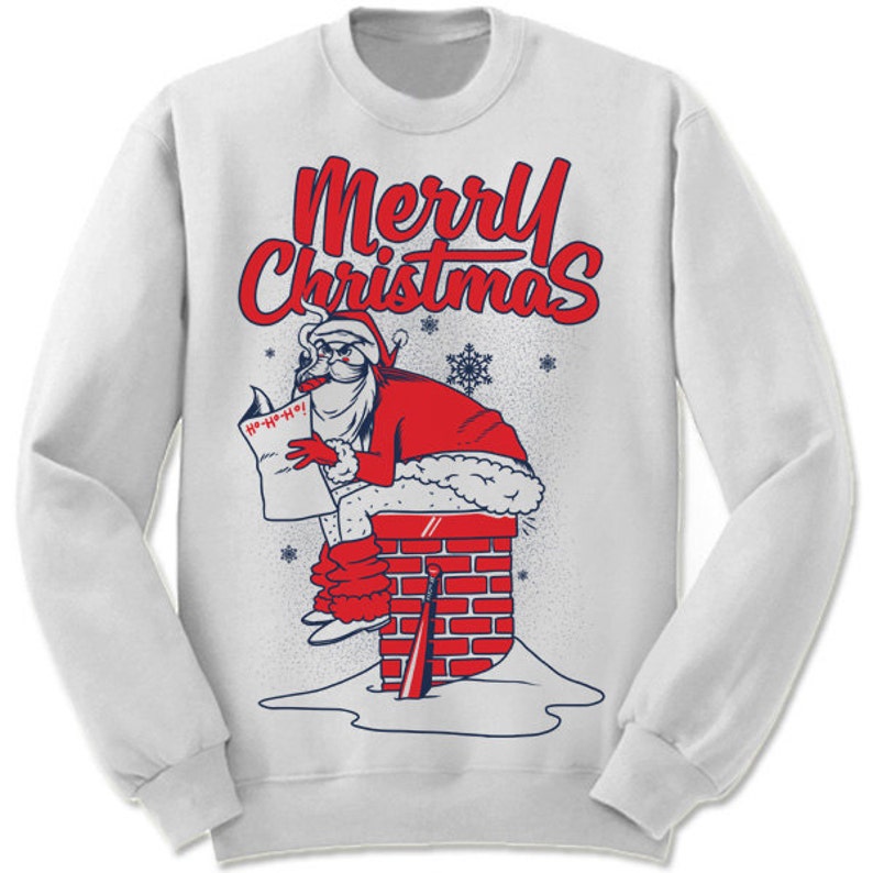 Bad Santa Christmas Sweater Sweatshirt. Ugly Jumper. Christmas - Etsy