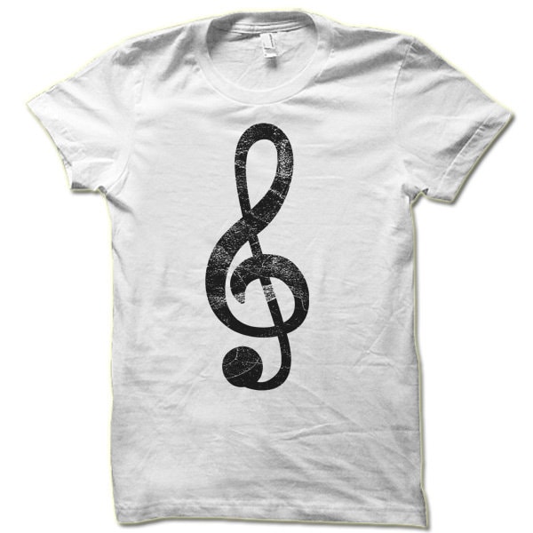 Retro Treble Clef T Shirt Musician Tshirt G-clef Shirts - Etsy