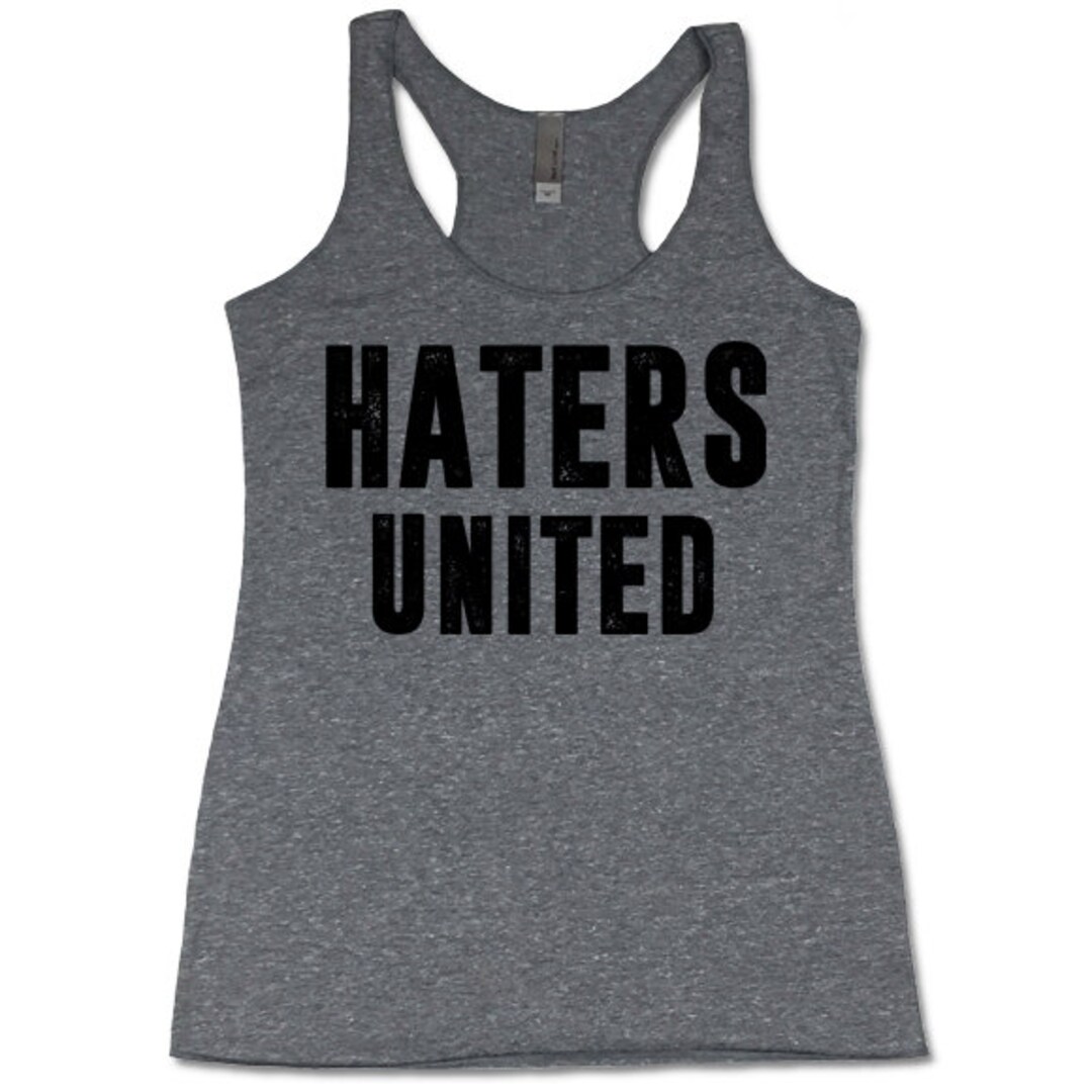 Haters United Tank Top. Divertido tanque Racerback. - Etsy España