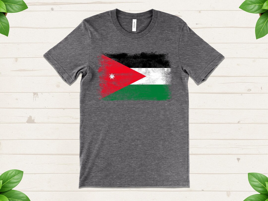 Jordan Flag T-shirt, Distressed Jordanian Pride Shirt, Unisex National ...