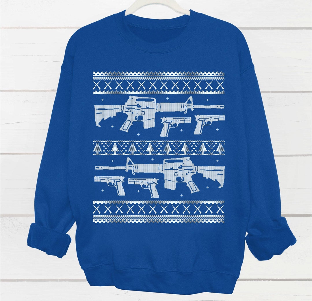 Gun Christmas Sweatshirt, 2nd Amendment Christmas Sweater, Military ...