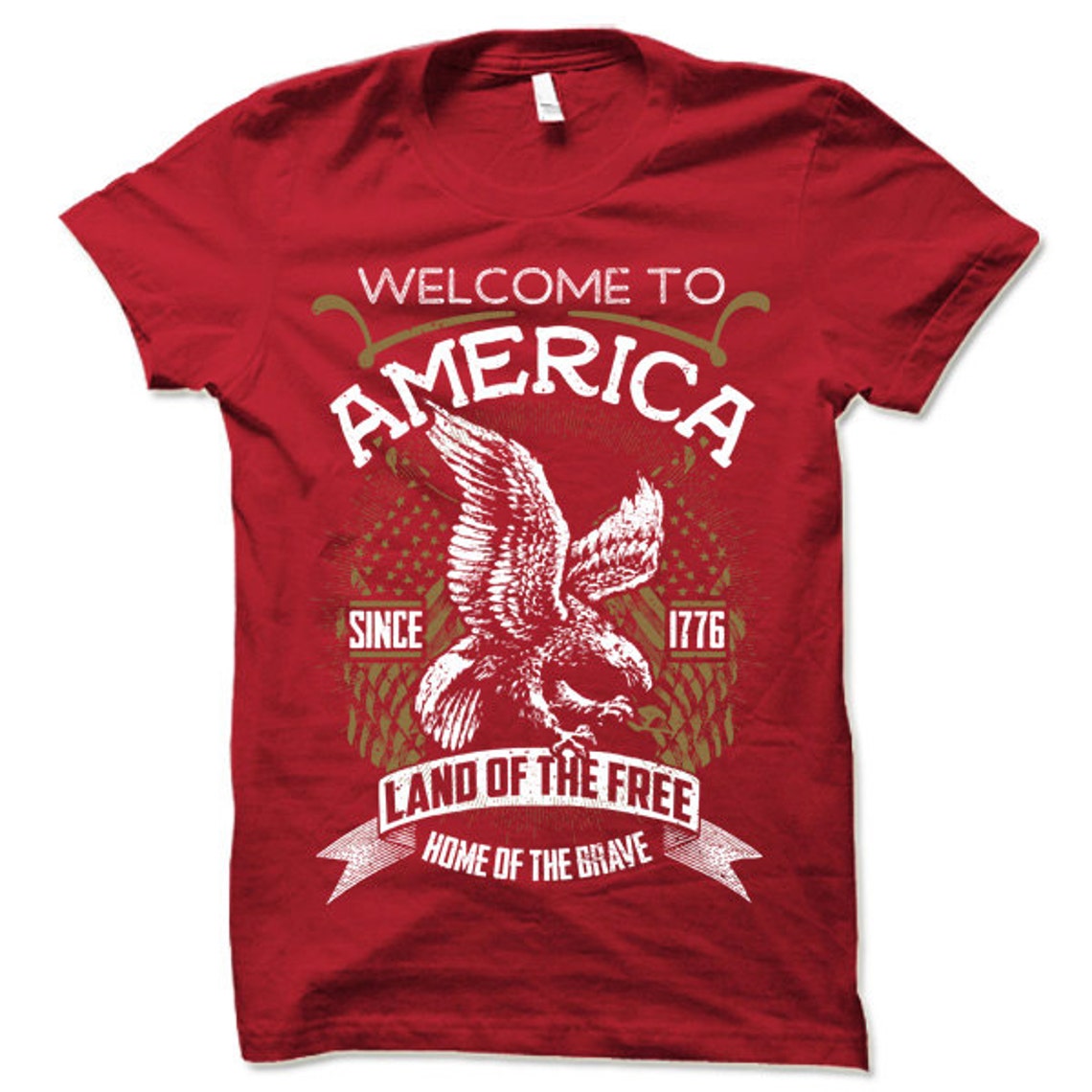 America T-shirt. USA Shirt. Cool Patriotic T-shirt. Land of - Etsy