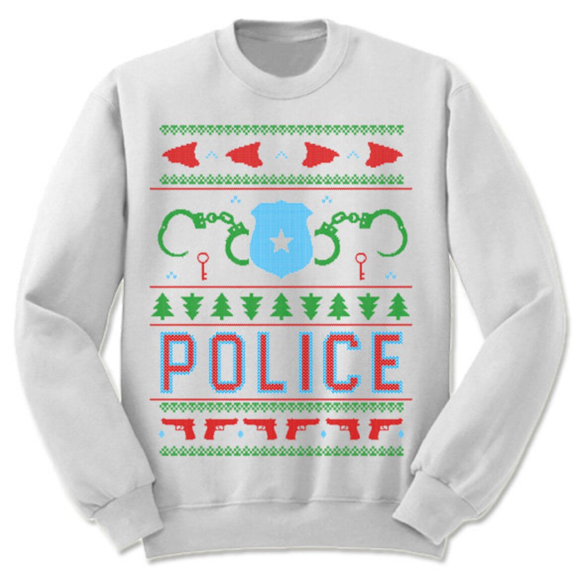 Police Officer Gifts | Police Christmas Sweater Sweatshirt | Police ...