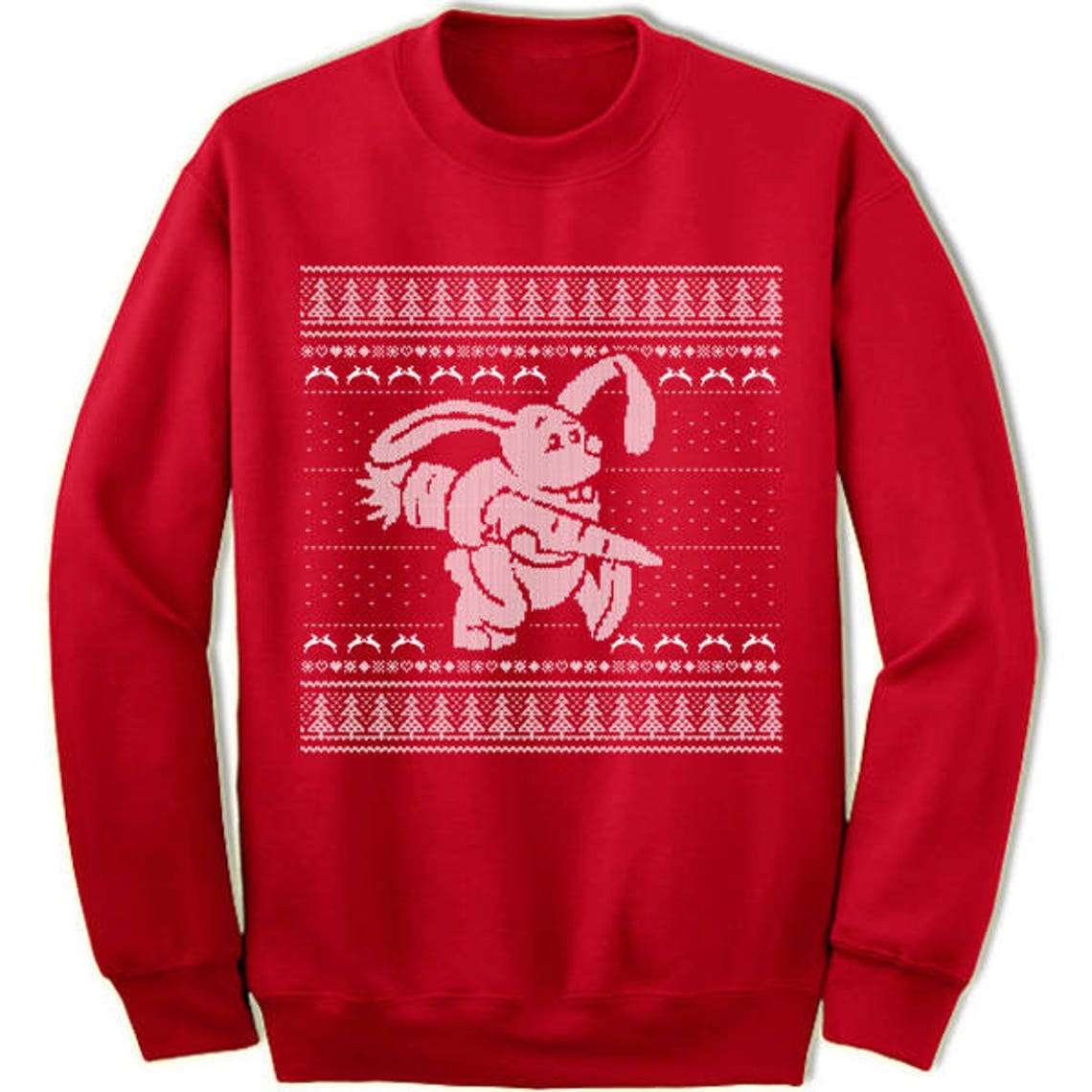 Rabbit Christmas Sweater Sweatshirt. Rabbit Christmas - Etsy