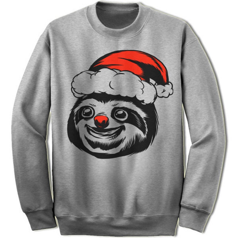 Sloth Christmas Sweater Sweatshirt. Funny Sloth Christmas | Etsy
