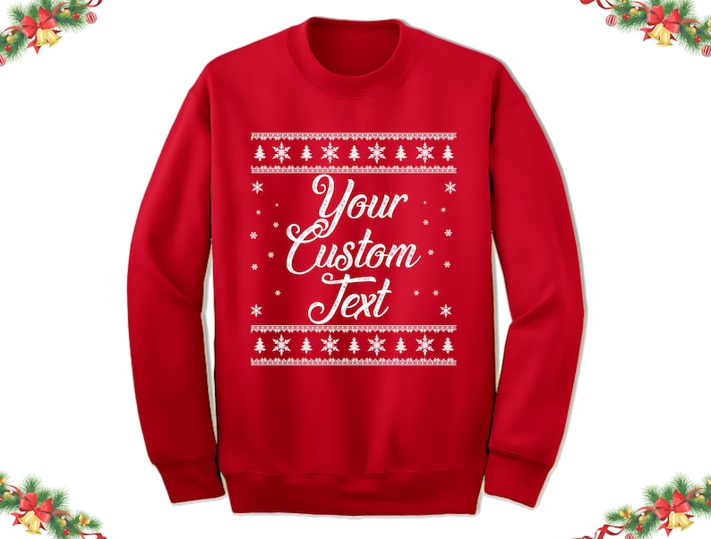Customized Christmas Sweater Sweatshirt, Custom Christmas Shirts ...