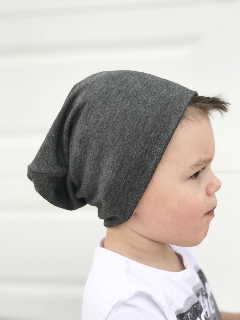 Grey Beanie/ Boy Slouchy Beanie/ Baby Slouchy Beanie/ Grey - Etsy