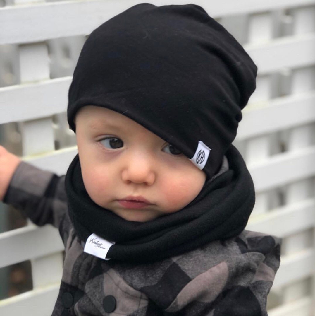 Black Beanie/ Baby Boy Slouchy Beanie/ Baby Boy Beanie/ | Etsy