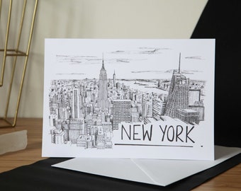 New York Skyline Birthday Card | Etsy
