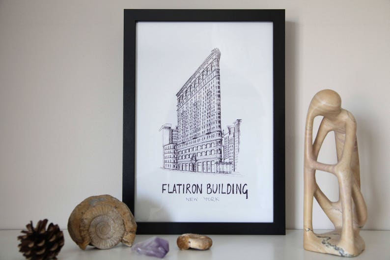Flatiron Building New York City Art Print - Etsy