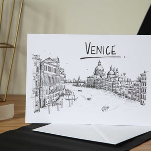 Venice Skyline Greetings Card - Etsy