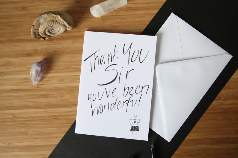 Thank You Sir Teachers Card | Etsy