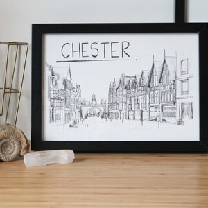 Chester Skyline Wallart Print - Etsy