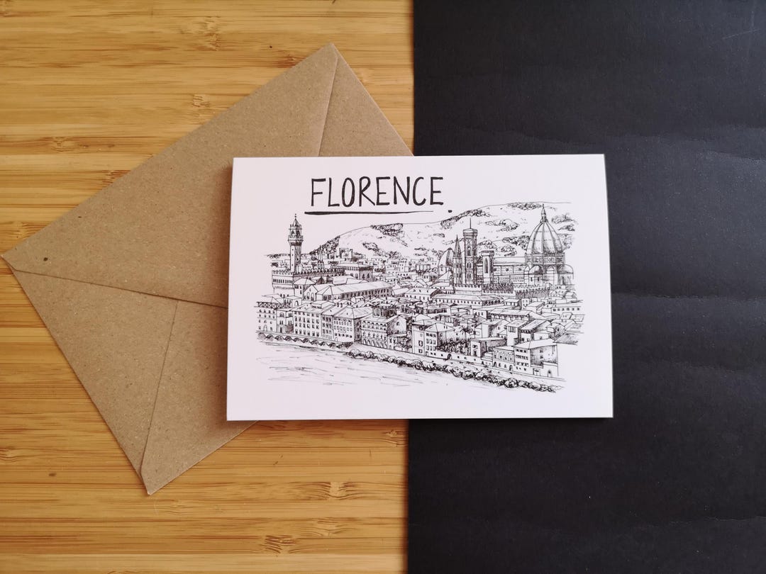 Florence Skyline Greetings Card (smaller Version) - Etsy