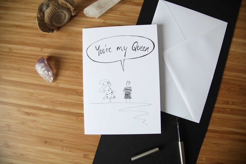 You're My Queen Greetings Card - Etsy
