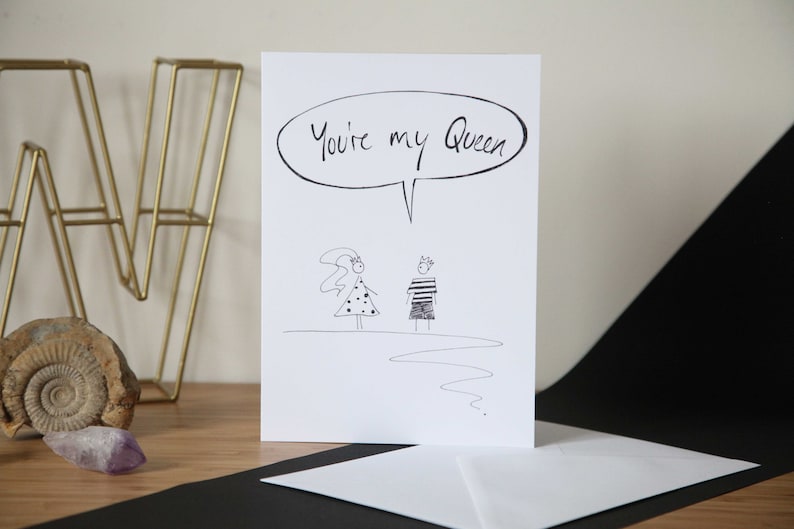 You're My Queen Greetings Card - Etsy