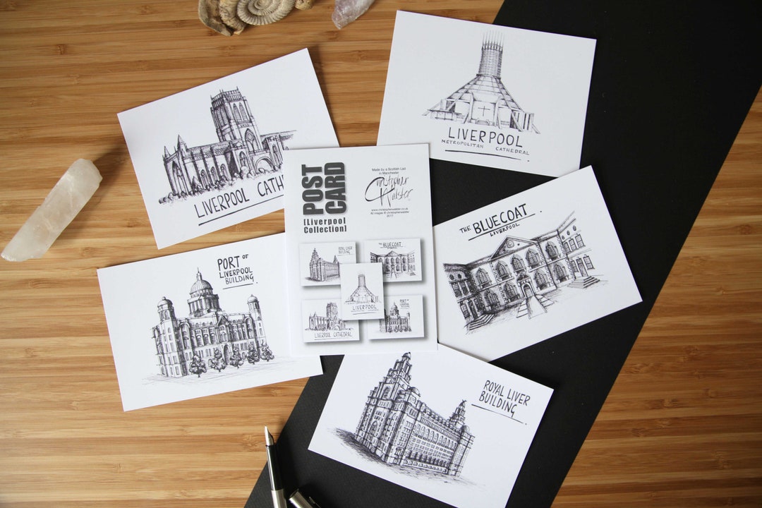 Liverpool Landmarks Postcards Pack of Five - Etsy