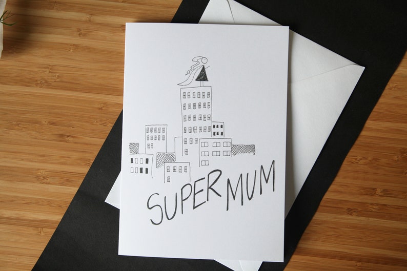 Mothers Day Card Superhero Mum - Etsy UK