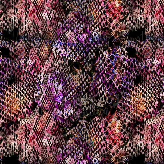 Card Making & Stationery Floral Digital Papers Snake print INSTANT ...