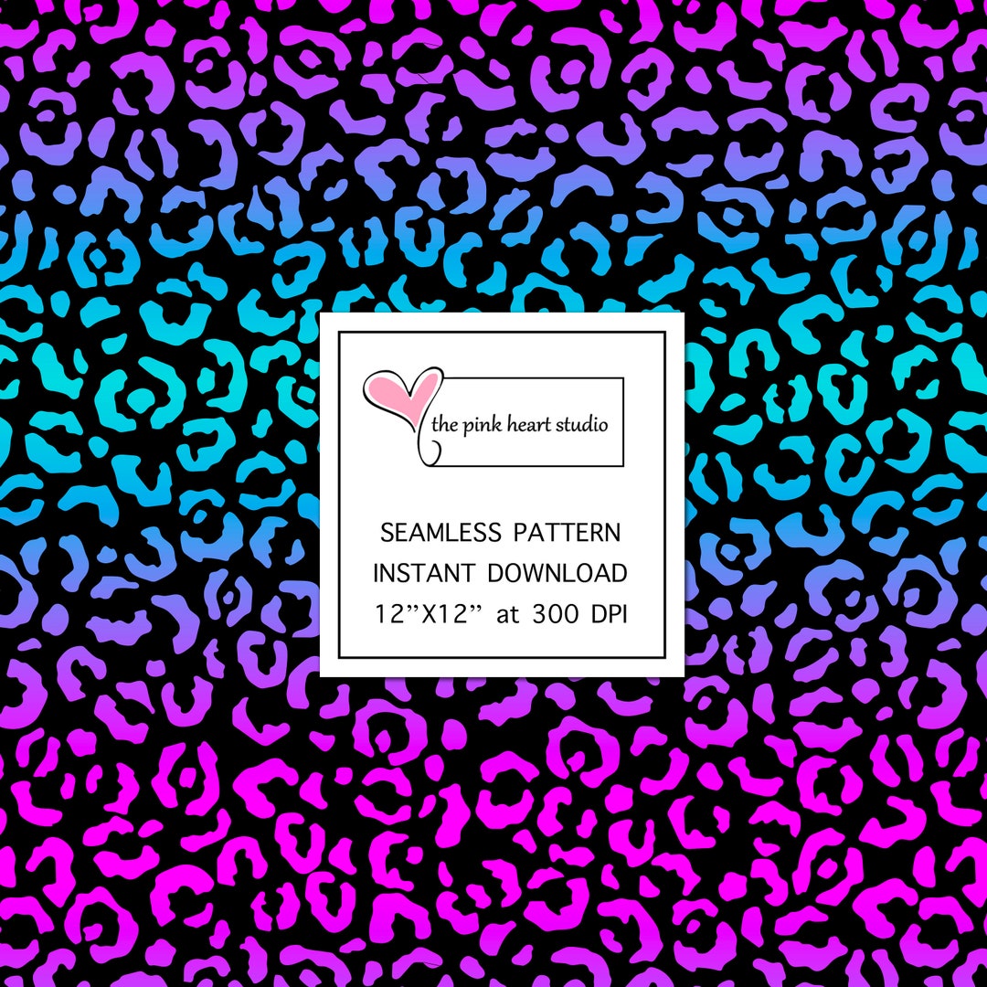 Purple Leopard Print INSTANT DOWNLOAD 12x12" Seamless Pattern Digital ...