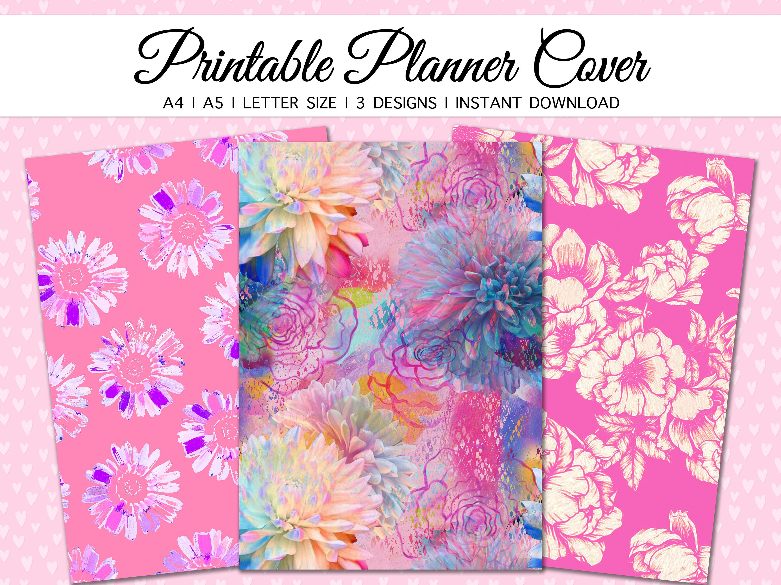 Planner Cover Page, Printable Planner, Binder Cover Printable, Planner ...