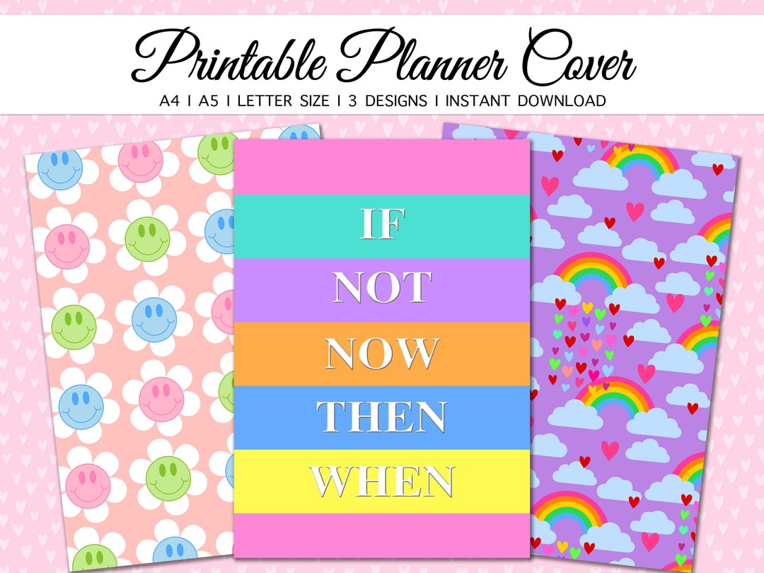 Planner Cover Page Printable Planner Binder Cover Printable - Etsy