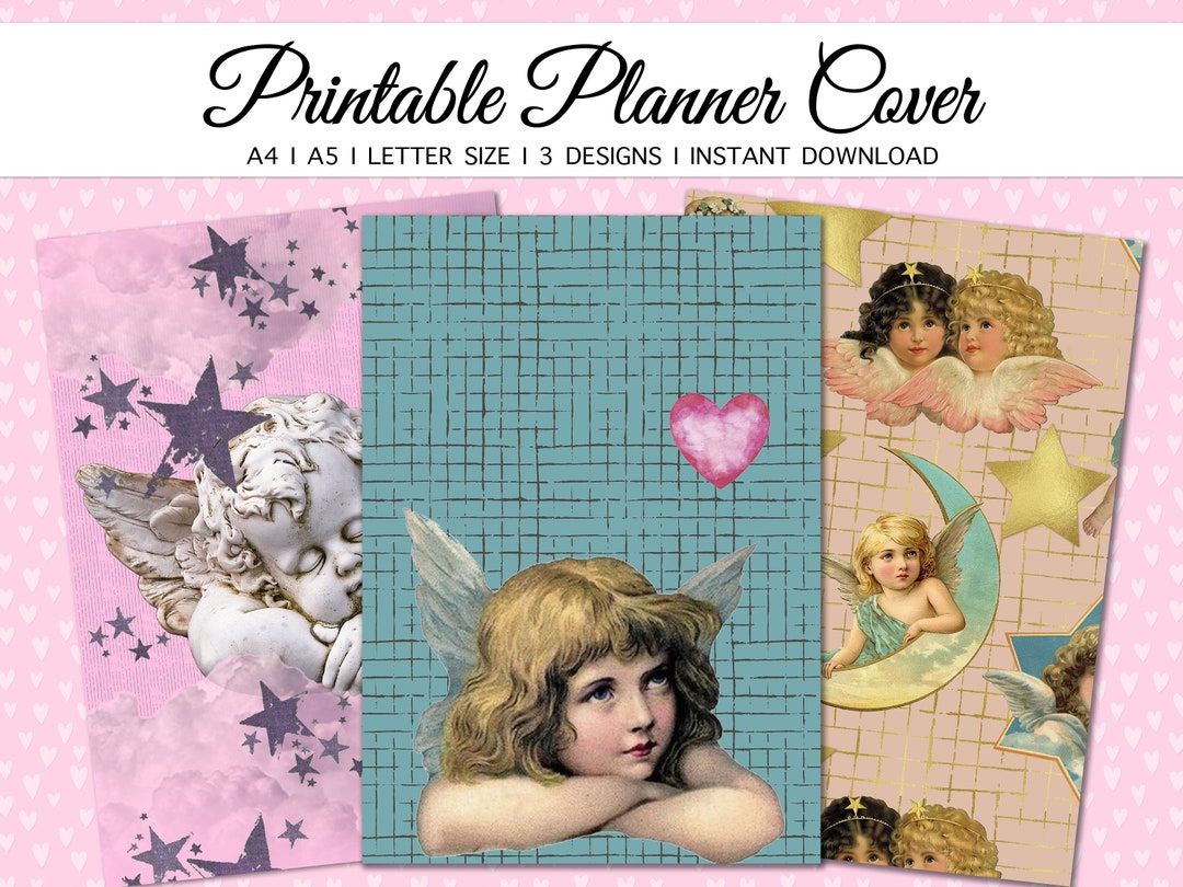 Planner Cover Page, Printable Planner, Binder Cover Printable, Planner ...